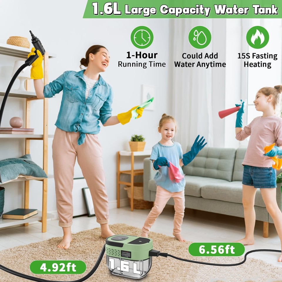 Steam Cleaner for Home, 2500W High Temperature Pressurized Machine, 1 ...
