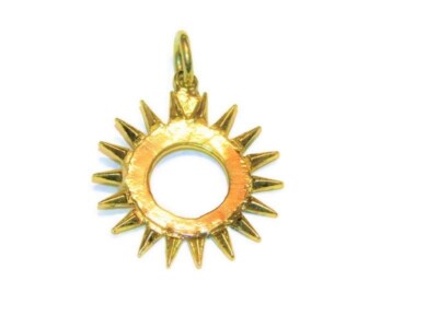 14k Yellow Gold Sun pendant Charm | eBay