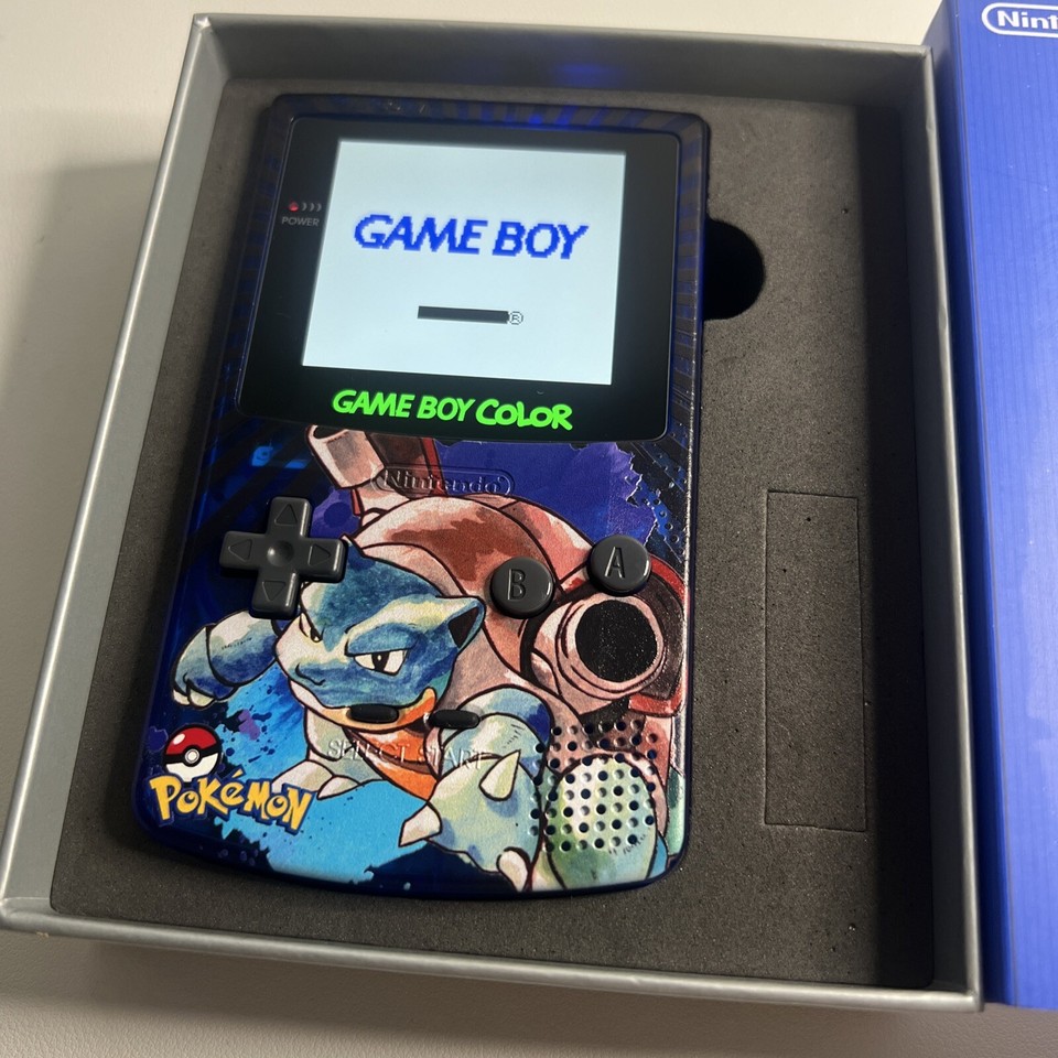 Gameboy Color Pokemon Blastoise Green Red Blue Edition Console W/ LCD ...