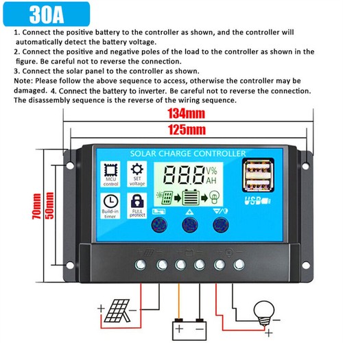 220V 6000W Solar Panel Kit Complete Solar Power Generator 60A Home Grid ...