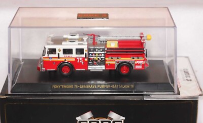 CODE 3 FDNY FIRE ENGINE 75 SEAGRAVE DIECAST 1/64 SCALE 12571 | eBay