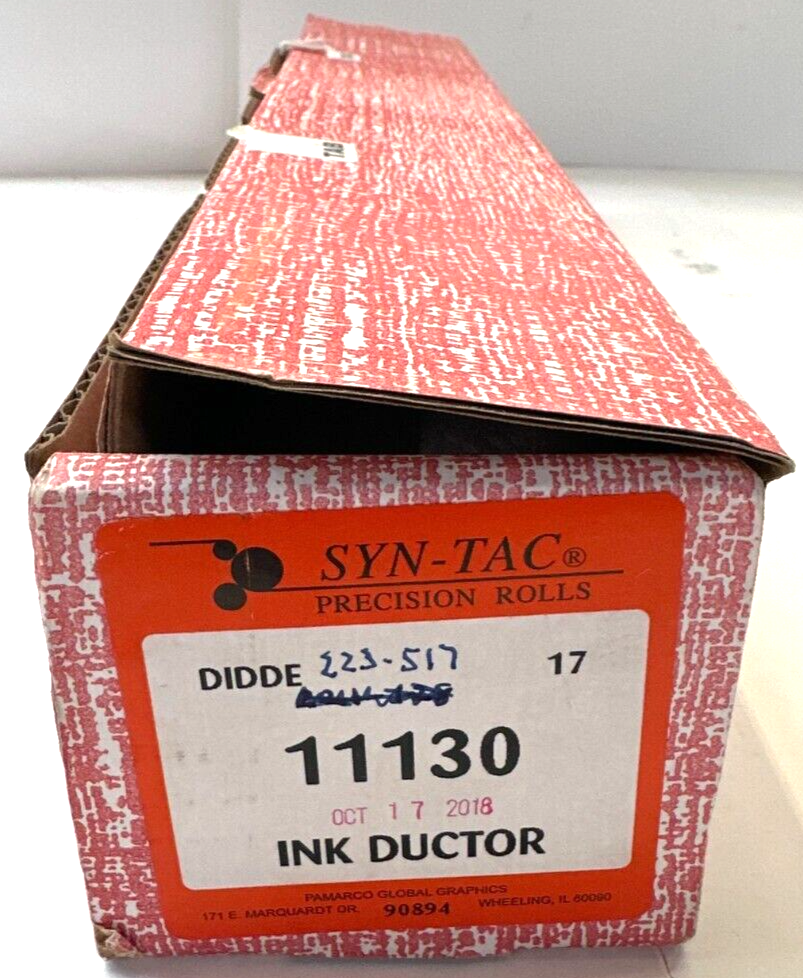 SYNTAC PRECISION ROLLS INK DUCTOR ROLLER 11130 | eBay