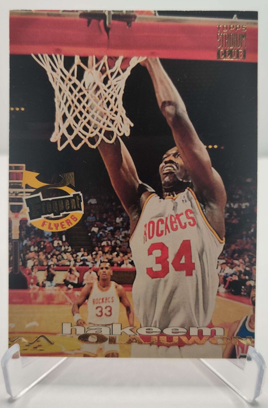 1993 Topps Stadium Club Frequent Flyers #348 Hakeem Olajuwon Houston ...
