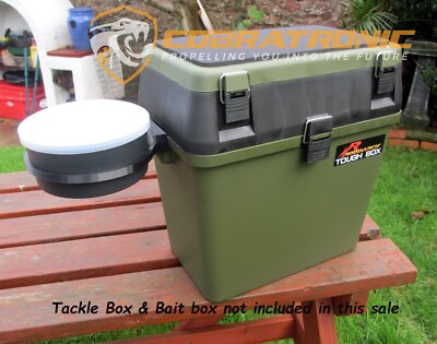 Fishing Seat Box Round Bait Tub Holder | eBay UK