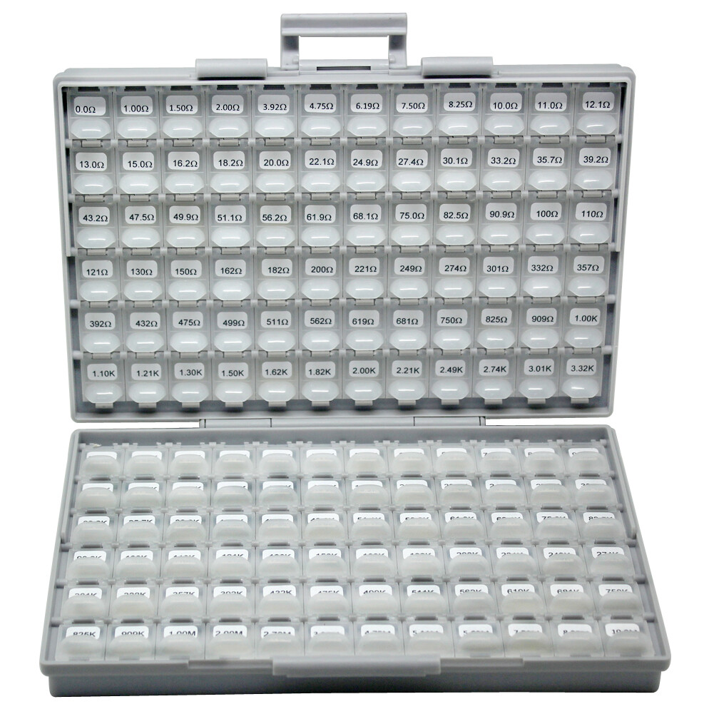 SMD SMT 0201 1% Resistor kit E96 144 value 100pc 14400pcs BOX-ALL ...