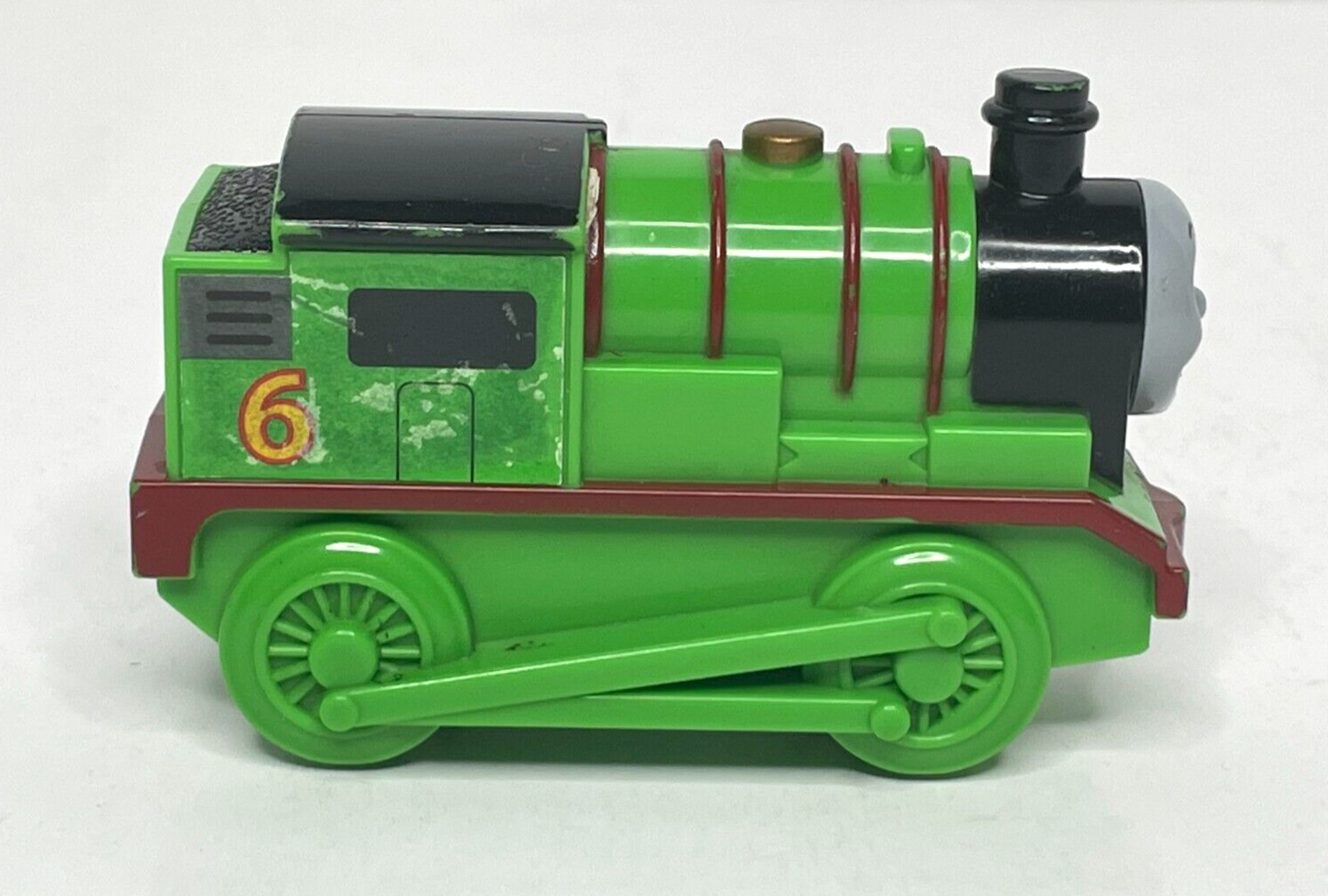 Thomas the Train Percy Number 6 Railway all plastic fixed green wheels ...
