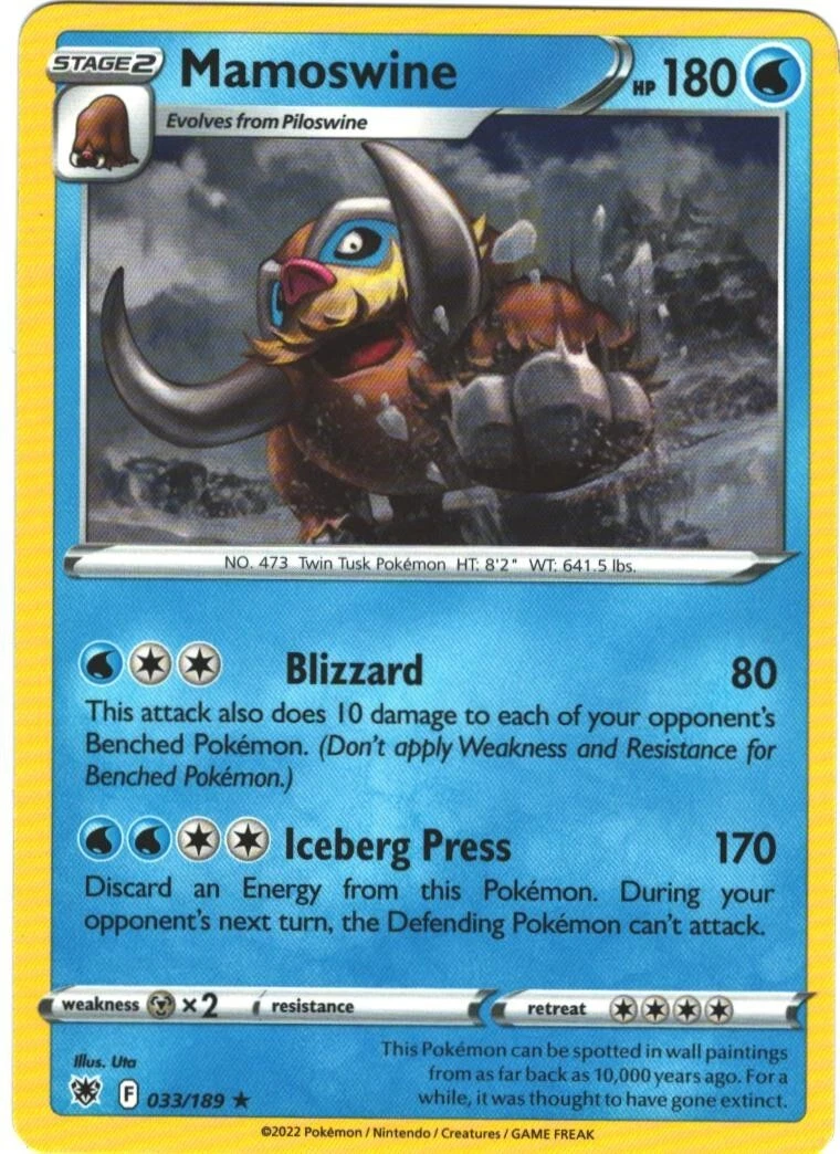 Pokemon Mamoswine Card