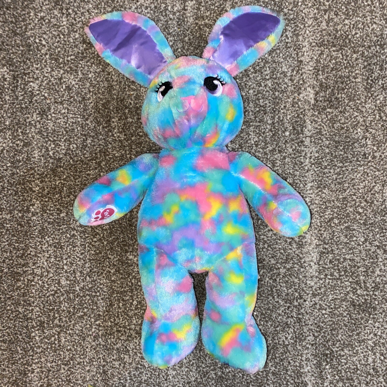 Build A Bear Plush Color Burst Bunny Rabbit Stuffed Easter pastel Tie ...