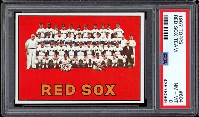 1967 Topps Baseball #604 Red Sox Team PSA 8 | eBay