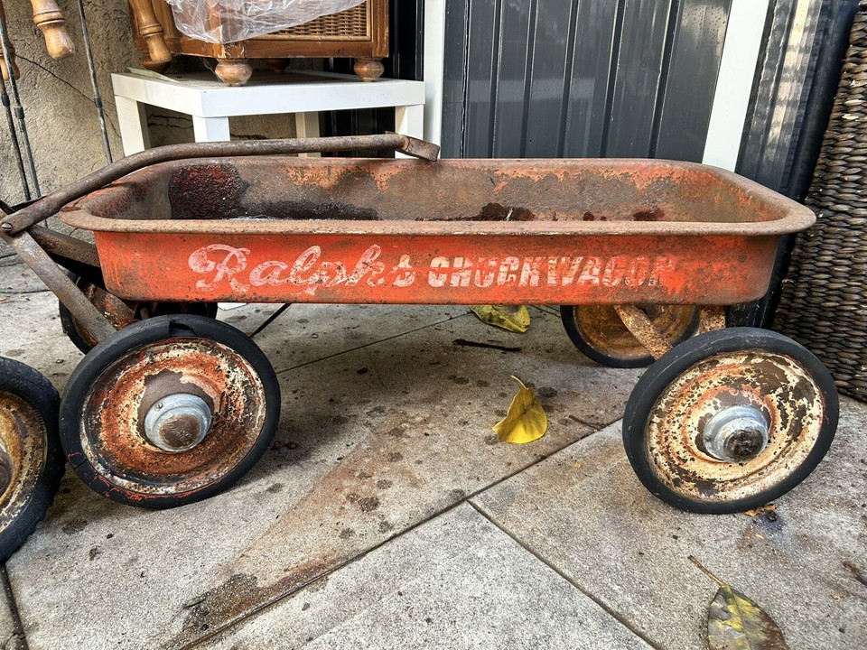 2 Vintage Red Wagons Ralph’s Chuck Wagon Ball Greyhound | eBay