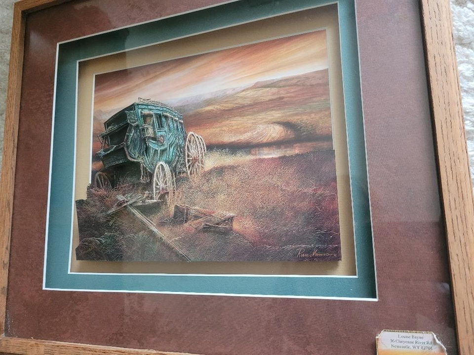 Ruane Manning Prairie Queen " 3 D Wood Framed 15x17 Signed Western Art ...