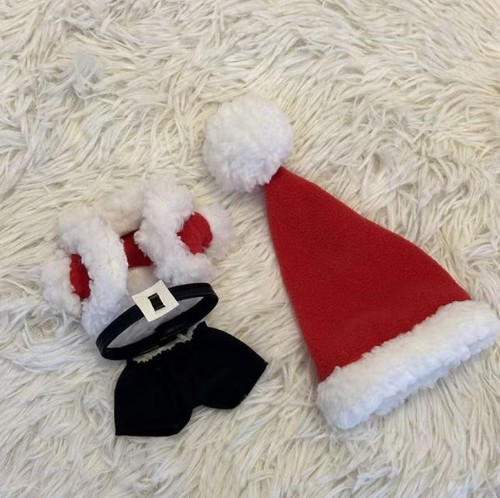 (No Dolls) Santa Claus Costume Set For PP MART LABUB Red Hat Christmas ...