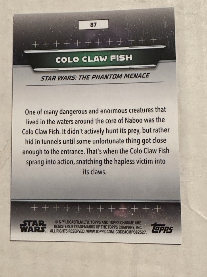 2024 Topps Chrome Star Wars Hyperspace Cold Claw Fish Superfractor 1/1 ...