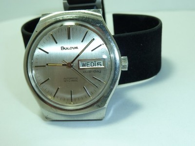 MEN'S VINTAGE BULOVA N7 AUTOMATIC SET-O-MATIC DUAL- DAY QUICK SET WATCH ...