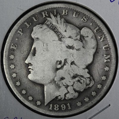 1891-CC Morgan Silver Dollar VG E396 UACAU | eBay