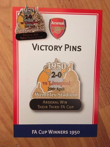 DANBURY MINT ARSENAL FC VICTORY PIN BADGE 1950 FA CUP WINNERS VS ...