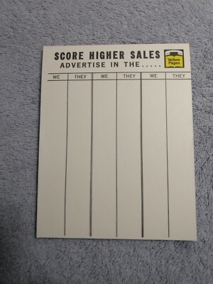 6 Vintage Yellow Pages Bridge Score Sheet Pads | eBay