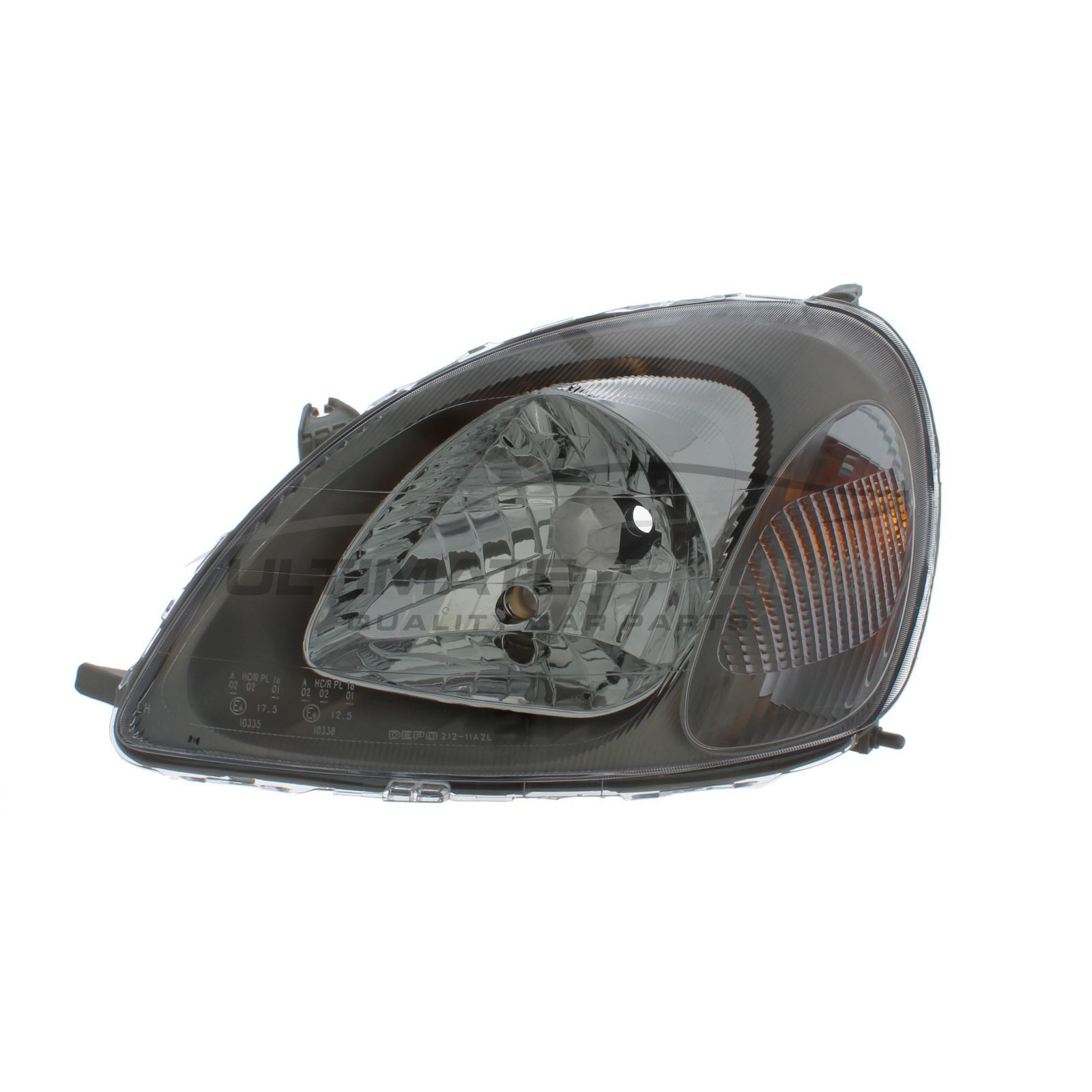 Headlights Fits Toyota Yaris 1999-2003 Triangular 3 Pin Connector ...