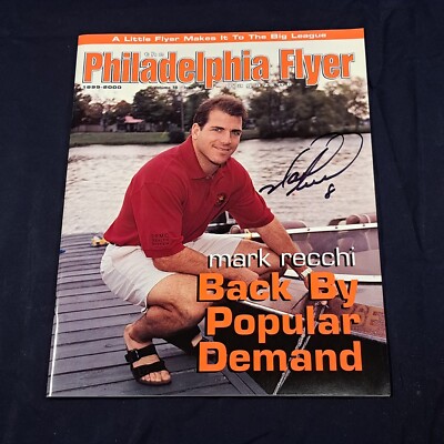 Mark Recchi Signed Rookie 1999-2000 Philadelphia Flyer Magazine Flyers ...