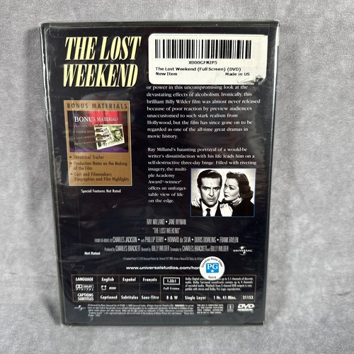 The Lost Weekend (DVD, 1945) for sale online | eBay