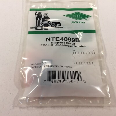 (1) NTE4099B Integrated Circuit CMOS, 8−Bit Addressable Latch | eBay