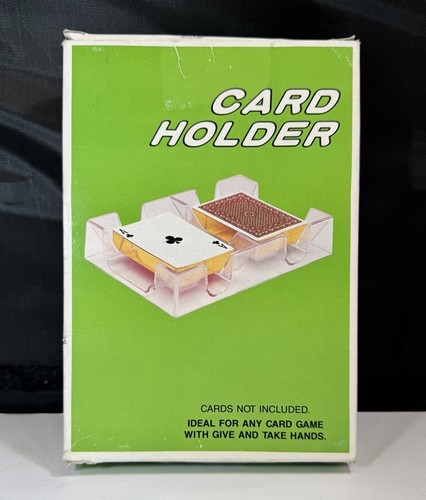 Playing Card Holder In Box Holds Two Decks of Cards #27165 - Clear | eBay
