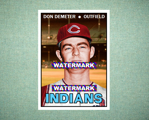 Don Demeter Cleveland Indians 1967 Style Custom Baseball Art Card | eBay
