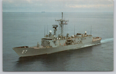 USS Mahlon S Tisdale FFG-25 Guided Missile Frigate Postcard Ship | eBay