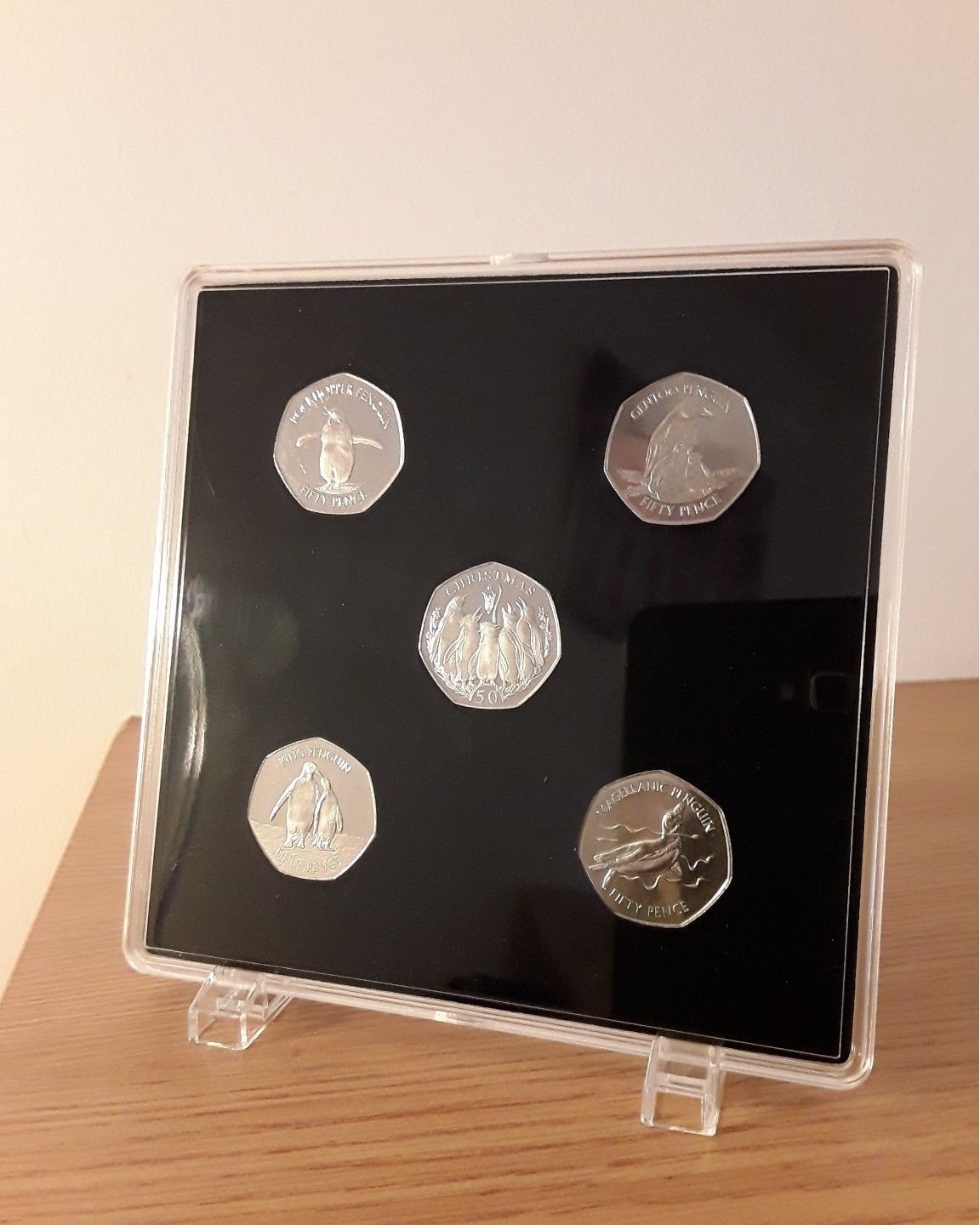 ACRYLIC COIN DISPLAY CASES FOR OLD 50p, NEW 50p,10p,1 pound,2 POUNDS ...