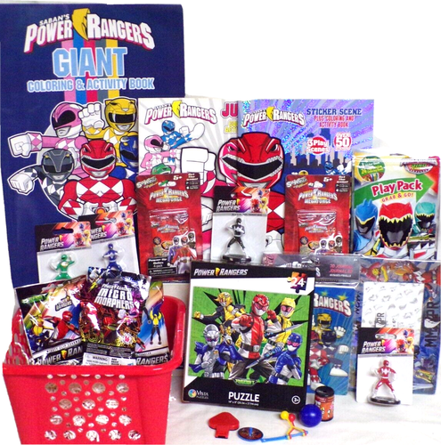 NEW POWER RANGER EASTER TOY BOOK LOT GIFT BASKET FIGURES BIRTHDAY TOYS ...