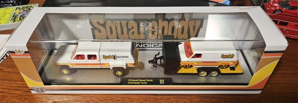 M2 Machines Squarebody Syndicate Hauler CHASE Set 74 Silverado & 73 G10 ...
