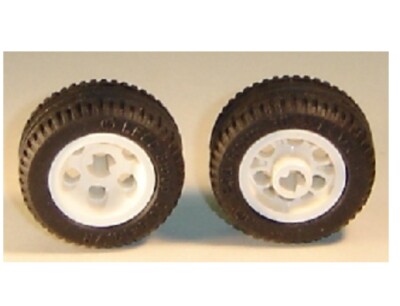 Lego Technic White Wheel 2994 + Tire 30.4 x 14 VR 6578 ~ Lot of 2 | eBay