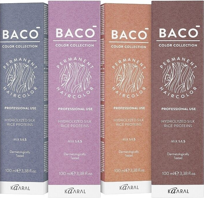 Kaaral BACO Permanent Hair Color, 3.38oz ~Hydrolyzed Silk Rice Proteins ...