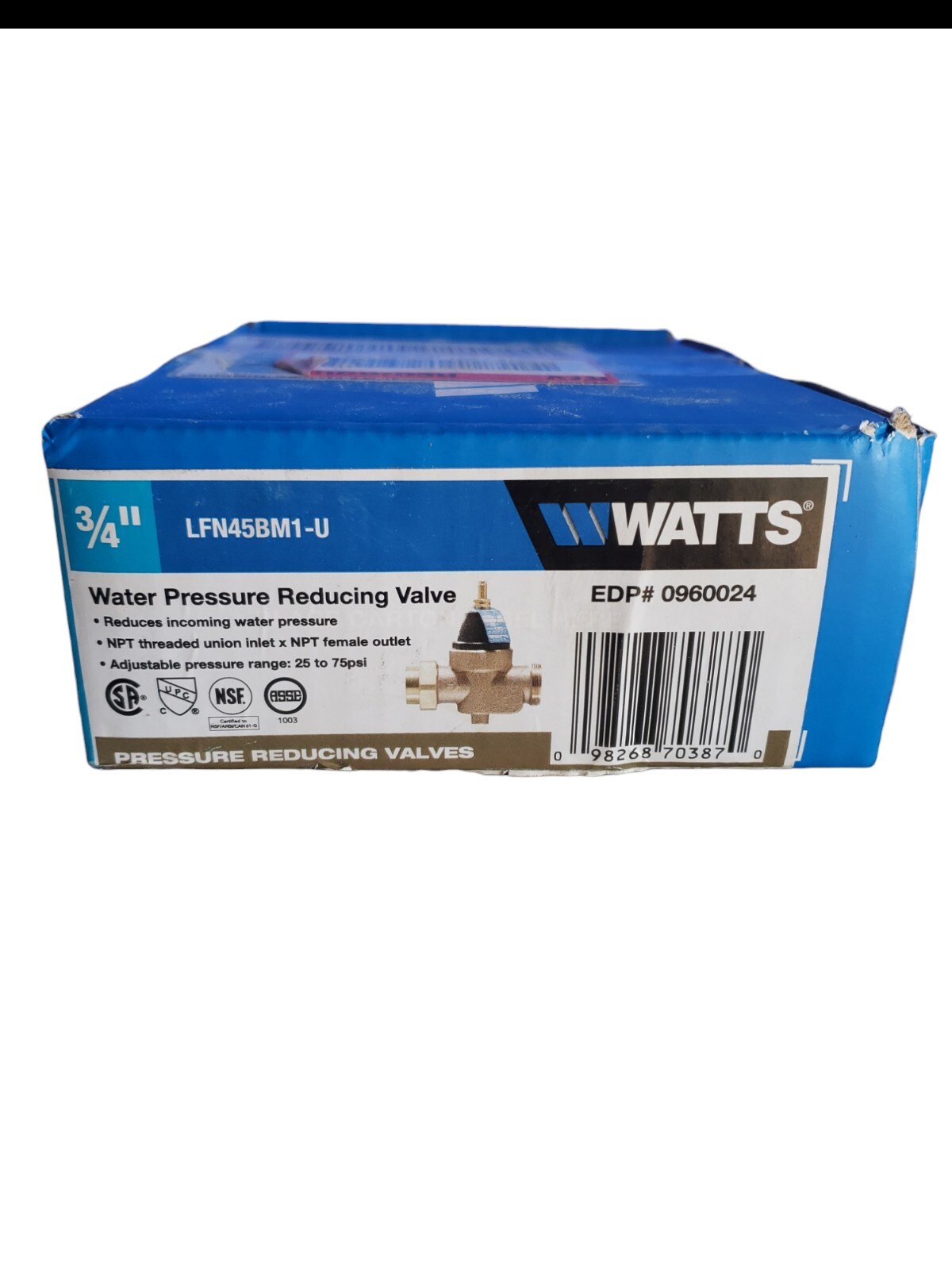 Watts 3/4 50psi Water Pressure Reducing Valve Lead (LFN45BM1-U ...