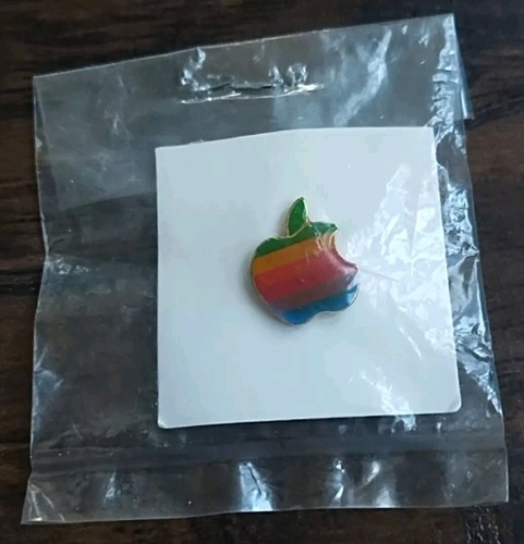 NOS New Vintage Apple Macintosh Rainbow Computer Logo Lapel Hat Pin 🍎 ...