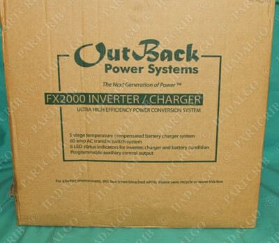 Outback FX2024M-FP FX2000 Pure Sine Wave Inverter Charger VFX 24VDC ...