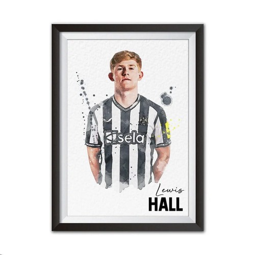 Lewis Hall Newcastle United Watercolour Style Art Football Art Print A4 ...