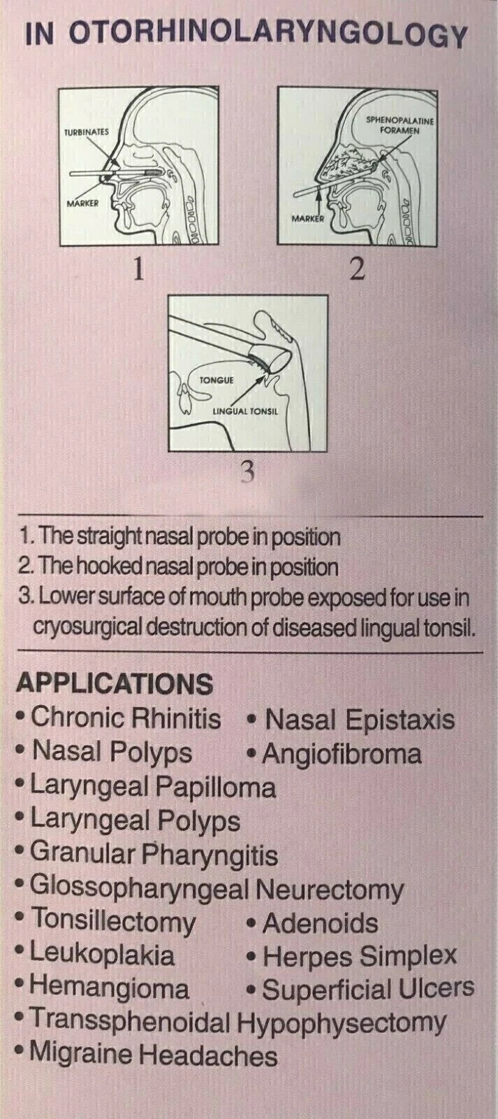 Cryogun Cryo Surgical Gun Otorhinolaryngology Gynecology With One Probe ...