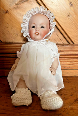 DOLL HILDA JDK Kestner Vtg Repro Porcelain Baby Doll exquisite painting ...