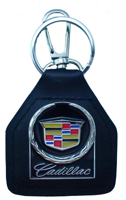 Cadillac logo genuine leather key fob H020310F | eBay