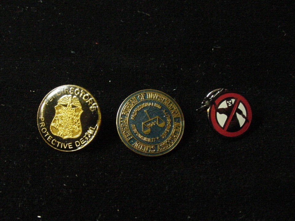 Lot 3 FBI Lapel Pin-Director protective detail, Agents association ...