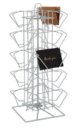 Postcard Rack Countertop 20 Pocket Holds 100 4 H x 6" W Cards Rotating ...