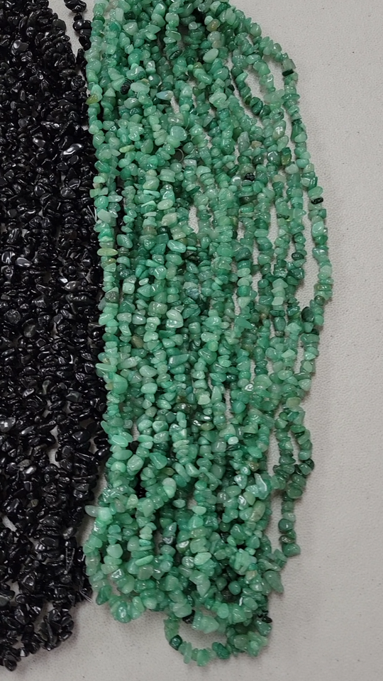 Natural Crystal Beads Drilled Stone Crystals Gemstone Chips in Strings ...