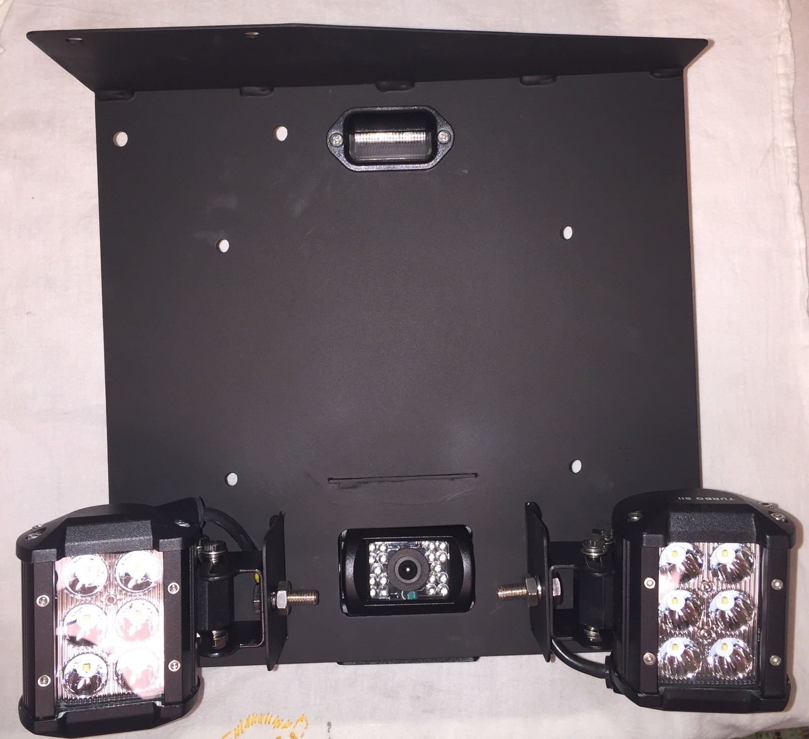 PREMIUM HUMVEE REAR LICENSE PLATE BRACKET FRAME + 3 LIGHTS - Reverse | eBay