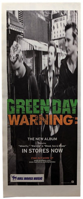 Green Day "Warning" Album 2000 Rolling Stone Print Ad 4.5x12" | eBay