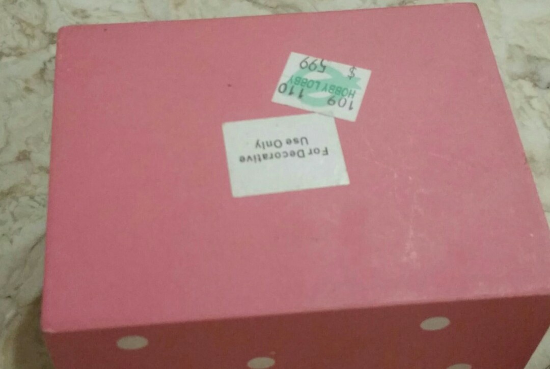 Trinket Box from Hobby Lobby pink with heart 4"×3"×2.5" | eBay