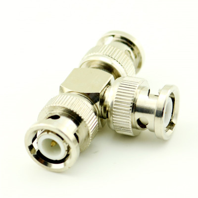 1x BNC Male to 2 two BNC Male Plug triple T in series RF Adapter ...