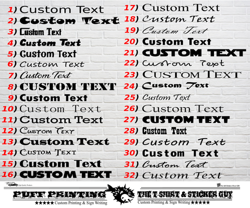 Personalised Name Vinyl Stickers Text Cut Fancy Font Stickers Sentence ...