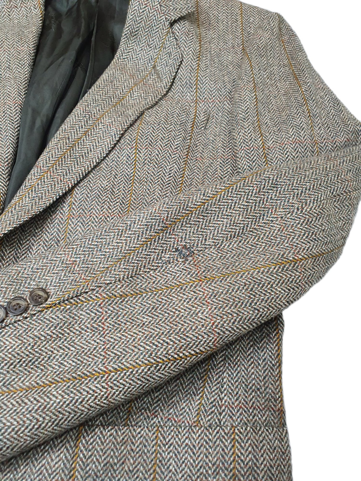 Burberry Brown Herringbone Tweed Sport Coat Size 52 - Gem