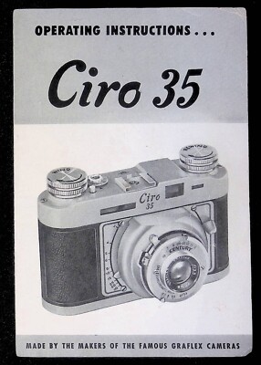 Original Camera Instructions/Manual: Ciro 35 | eBay